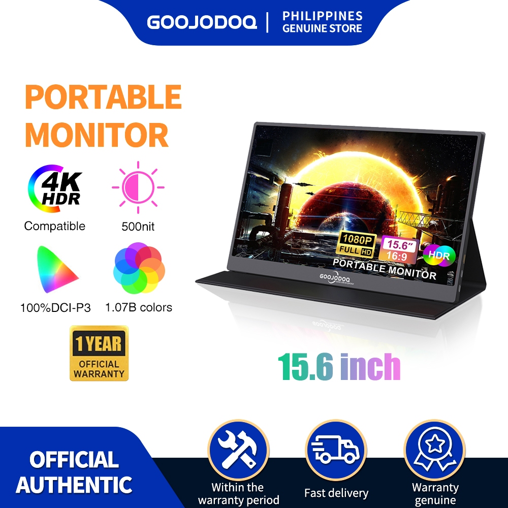 GOOJODOQ Portable Monitor for Laptop Extender Stand Speaker Ps4 Phone ...