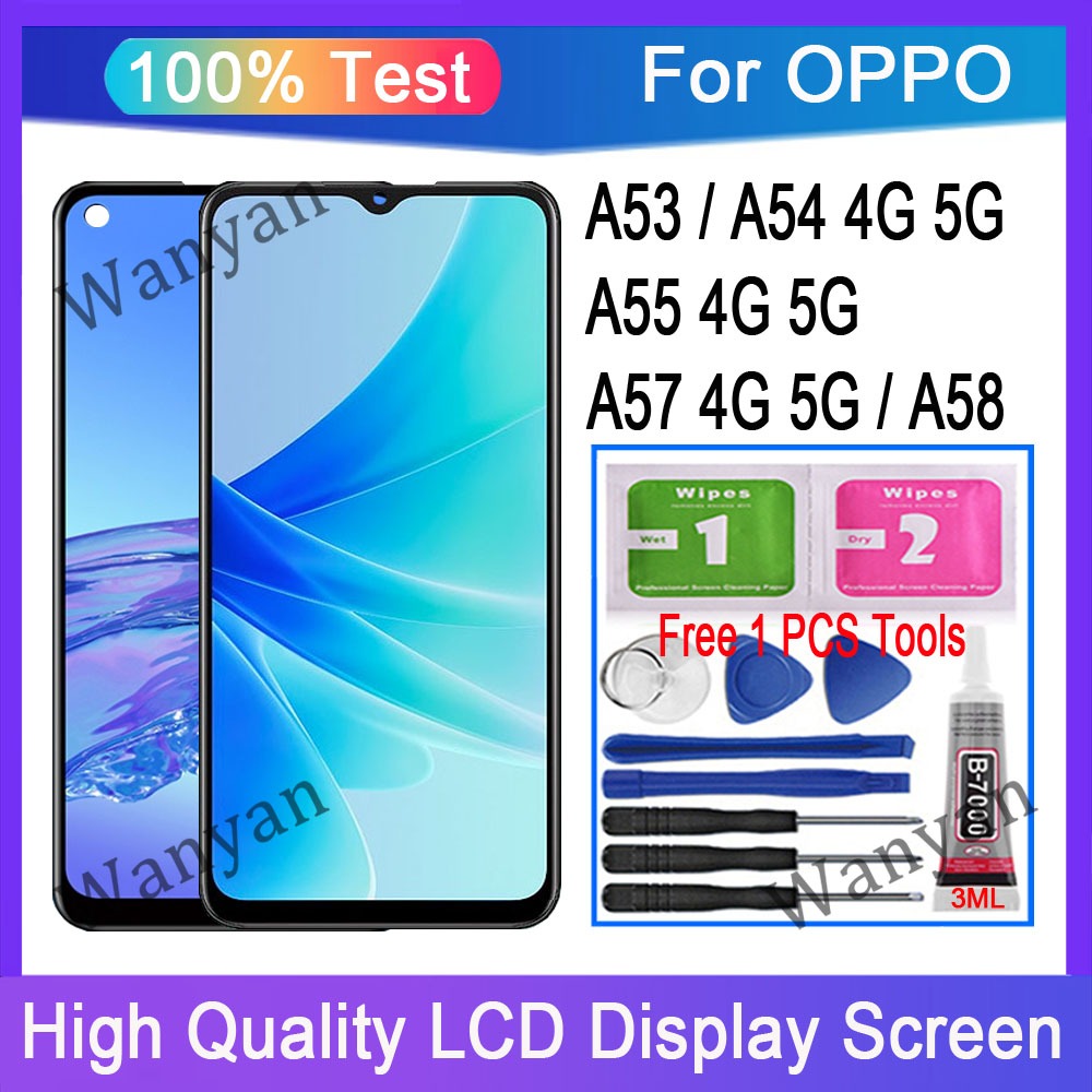 OEM For OPPO A53 2020 A54 A55 A57 4G 5G A58 4G LCD Display Touch Screen Digitizer With Frame ...