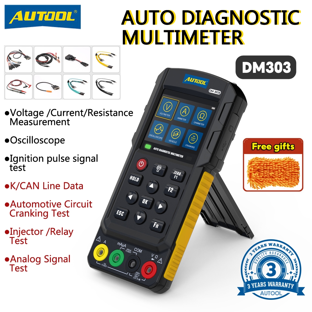 Autool DM303 Automotive Diagnostic Multimeter Dm303 Oscilloscope Two-In ...