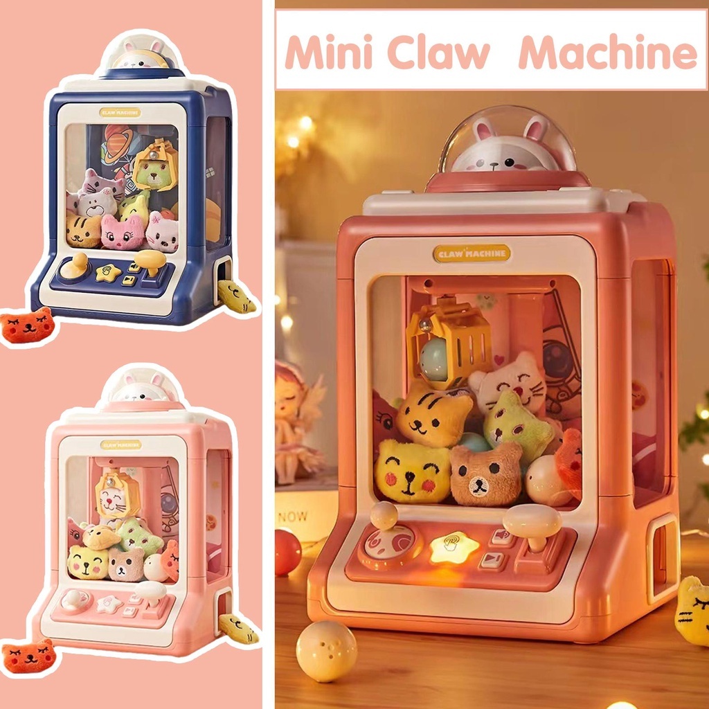 Mini claw machine toys Crane machine clip doll machine toys arcade Game ...