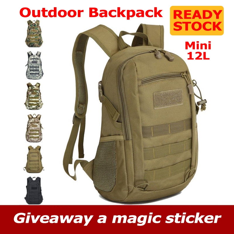 Mini backpack for boys and girls, 12L tactical bag, ultra-small outdoor ...