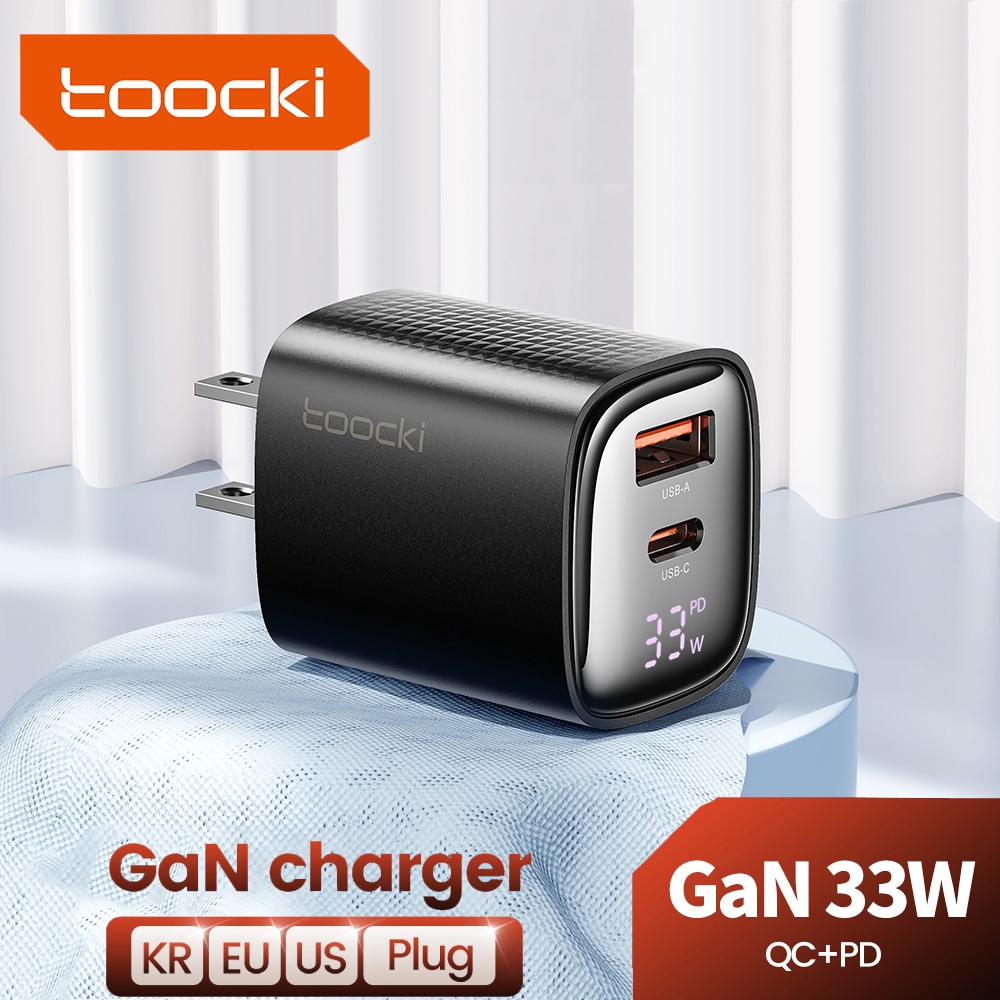 Toocki 33W GaN Digital Display USB Typ C Travel Charger PPS PD QC Quick ...