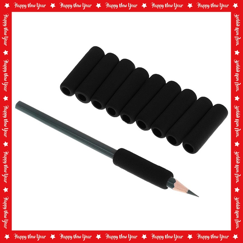 Pack of 30 Black Color soft foam 1.5-inch (38mm) Pencil Grips Pencil ...