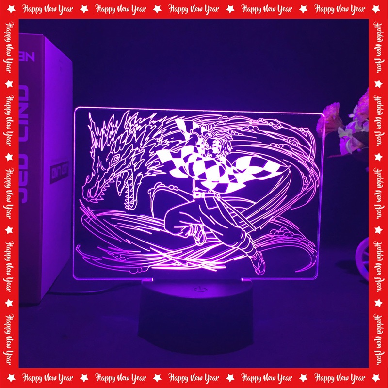 Kimetsu No Yaiba Tanjiro Kamado Figure Led Night Light for Kids Bedroom ...