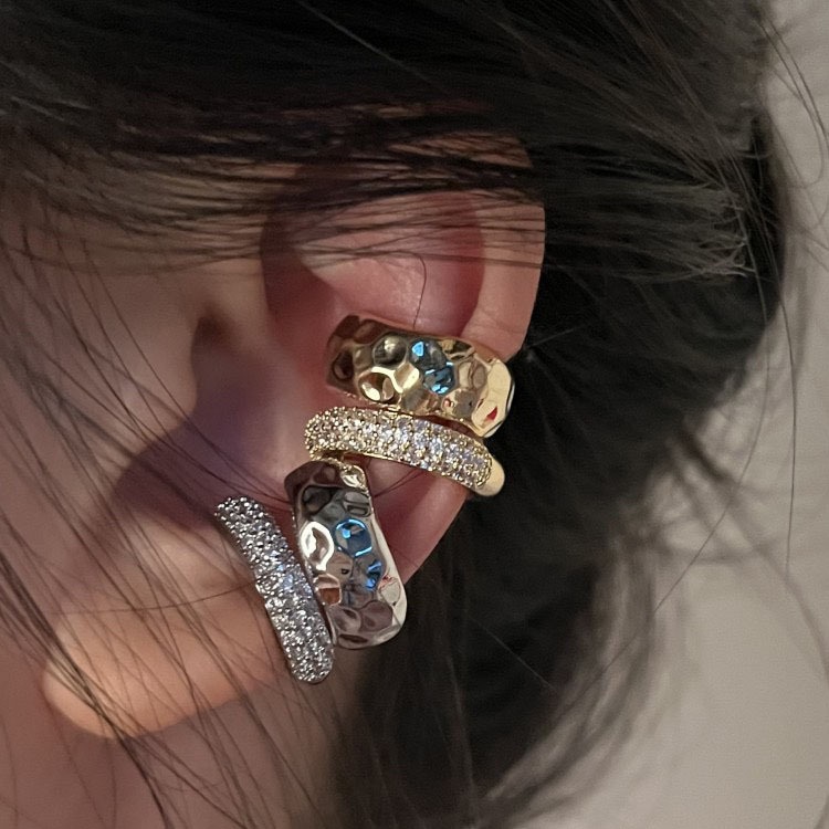 Exquisite High-end Metal Double-layer Ear Bone Clip with No Ear Holes ...