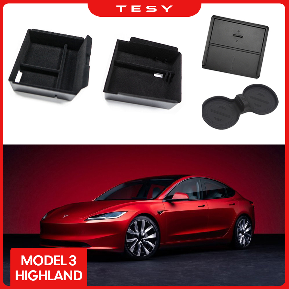 for Tesla Model 3 Highland 2024 Console Armrest Storage Organizer ...