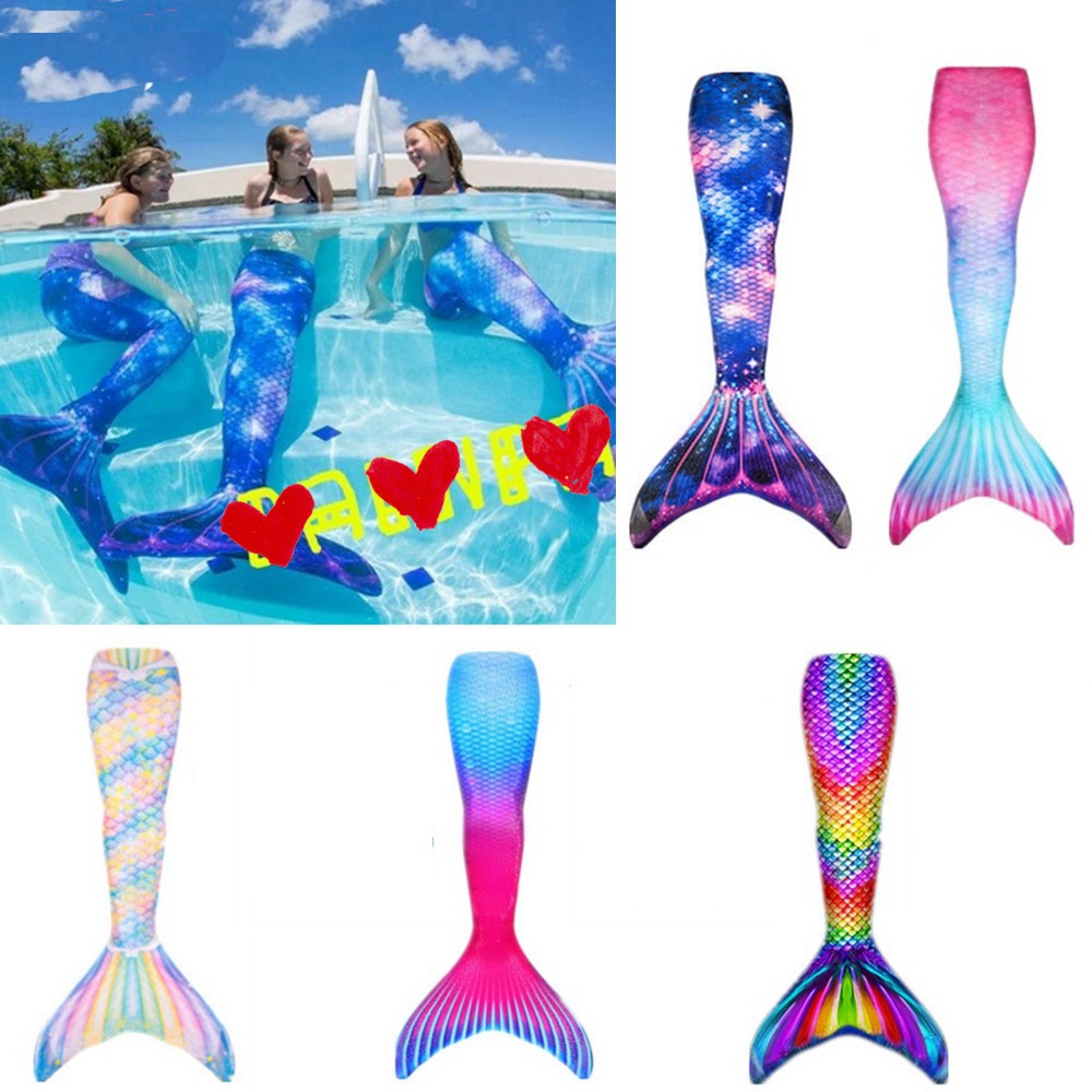 【Parent-Child 】Swimsuit Women Mermaid Tail Costume Kids Swimming Suits ...