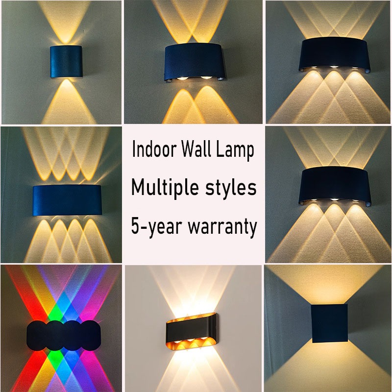 Led Wall Lamp Bull's Eye Double Head Lamp Household Living Room Modern ...