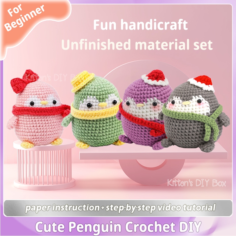 Beginner Crochet Package Cute Penguin For Adults Kids Crochet Kits For ...