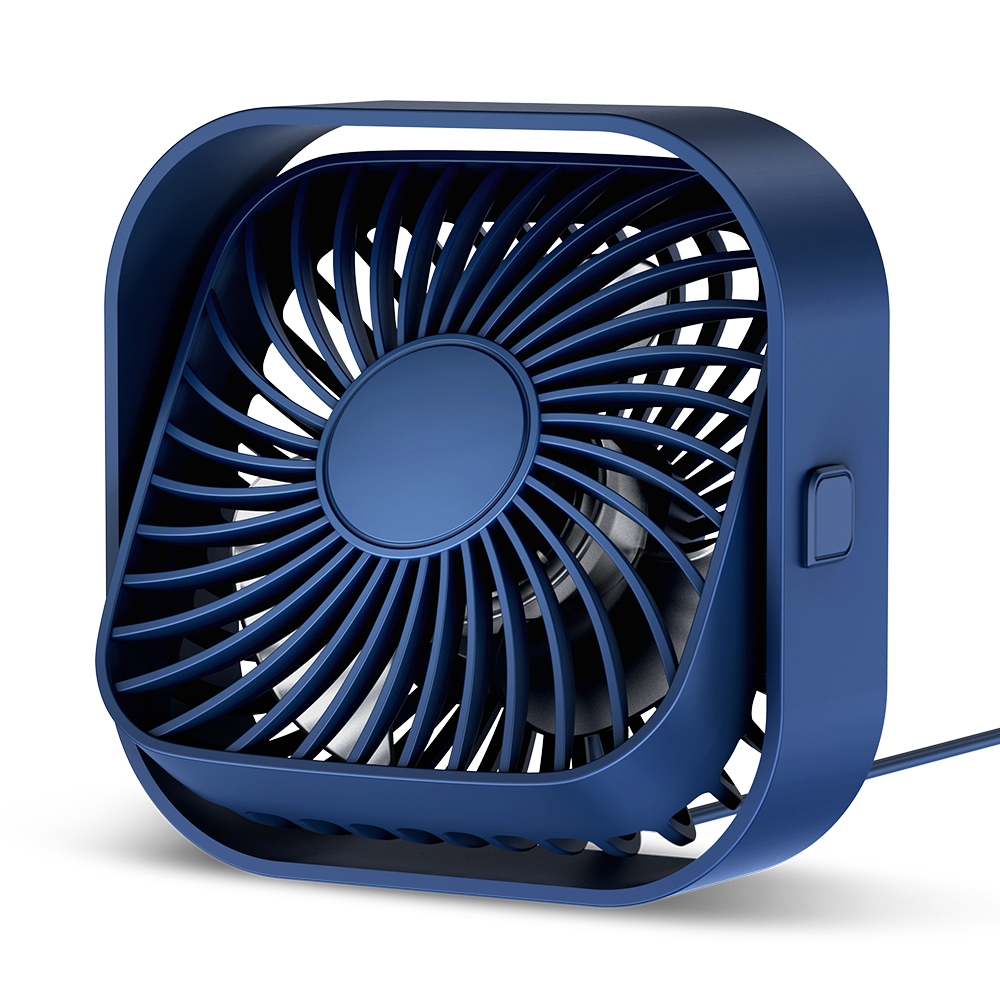 TOPK K51 USB Mini Fan Desktop Plug-in Mute Table Fan 3 Speed Wind 5inch ...