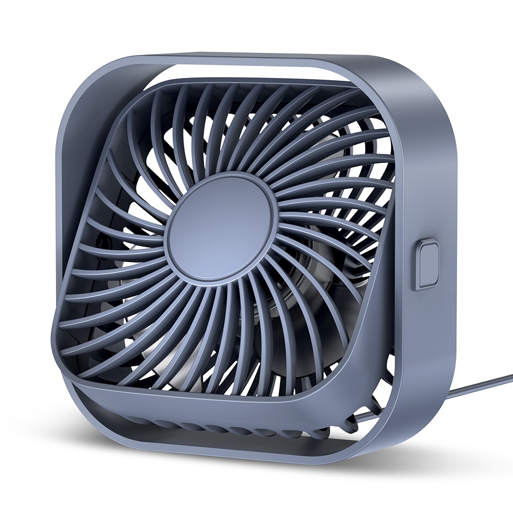 TOPK K51 USB Mini Fan Desktop Plug-in Mute Table Fan 3 Speed Wind 5inch ...