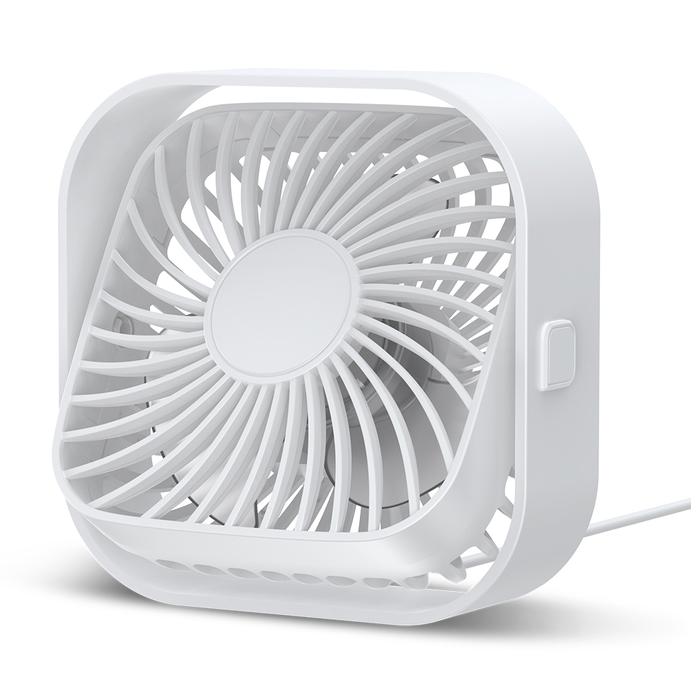TOPK K51 USB Mini Fan Desktop Plug-in Mute Table Fan 3 Speed Wind 5inch ...