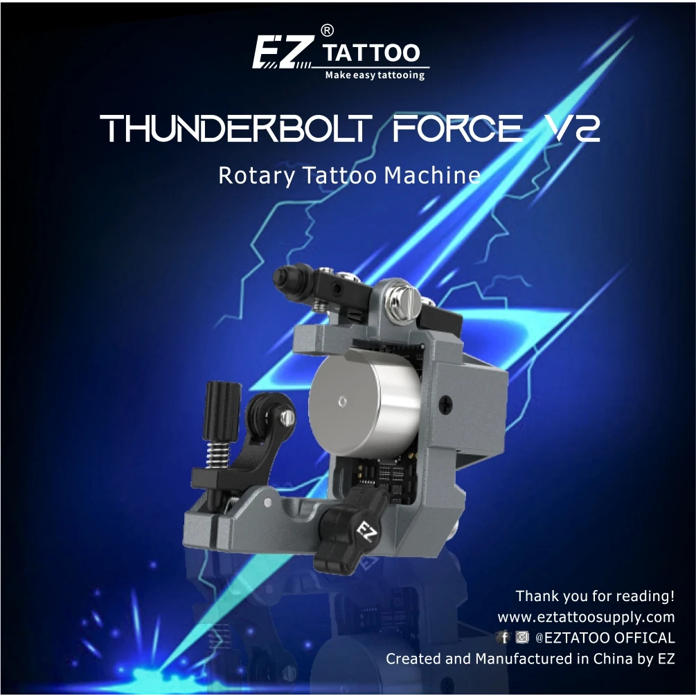 EZ Thunderbolt Force V2 Rotary Tattoo Machine Adjustable Stroke ...