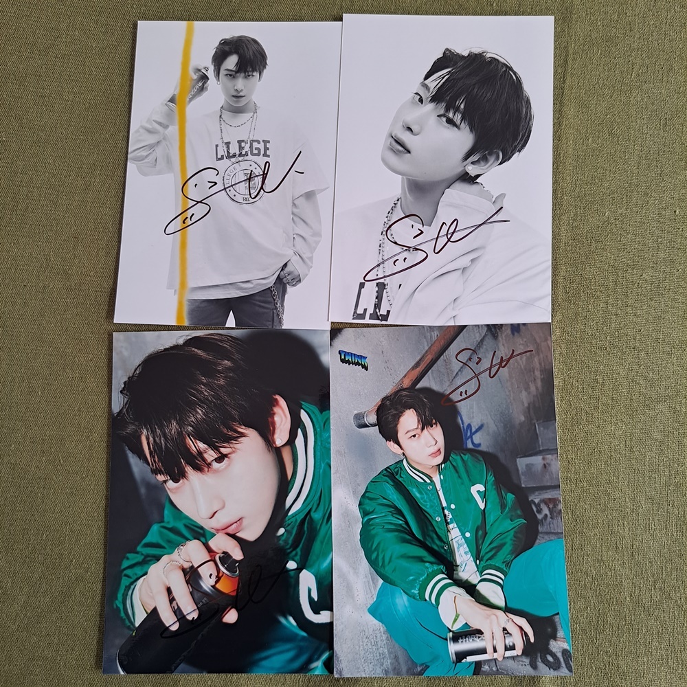 signed enhypen ENHYPEN JAPAN 1st ALBUM SUNOO autograph photos 6 inches ...