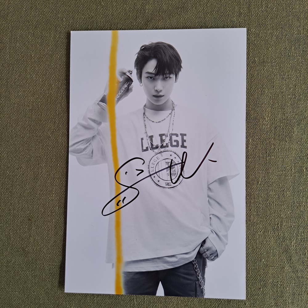 signed enhypen ENHYPEN JAPAN 1st ALBUM SUNOO autograph photos 6 inches ...