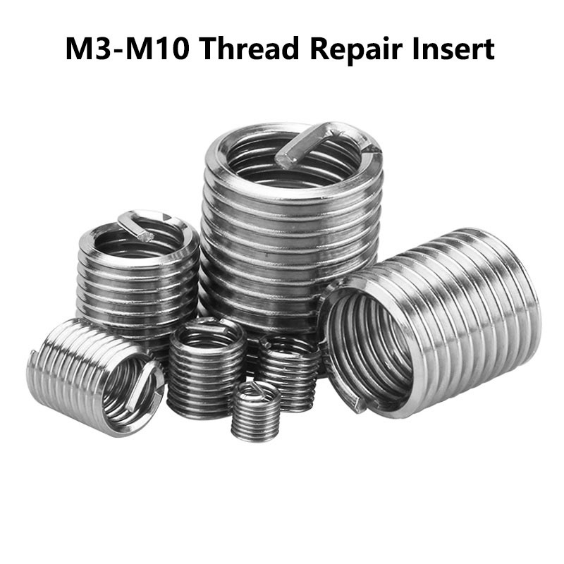 60pcs M3 M4 M5 M6 M8 M10 Fastening Thread Insert Set Stainless Steel ...