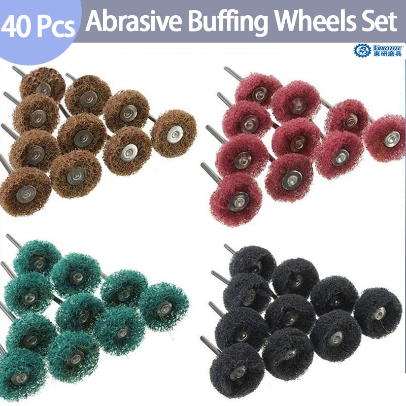40Pcs Abrasive Buffing Wheels, Buffing Polishing Wheel Set for Dremel ...
