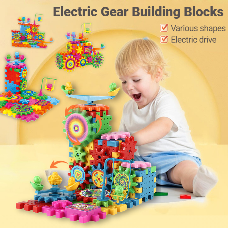 81pcs Toys for kids DIY Electric building blocks toy Bricks Puzzle Toys ...