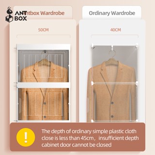 ANTBOX Wardrobe White No Installation Required Stackable Folding ...