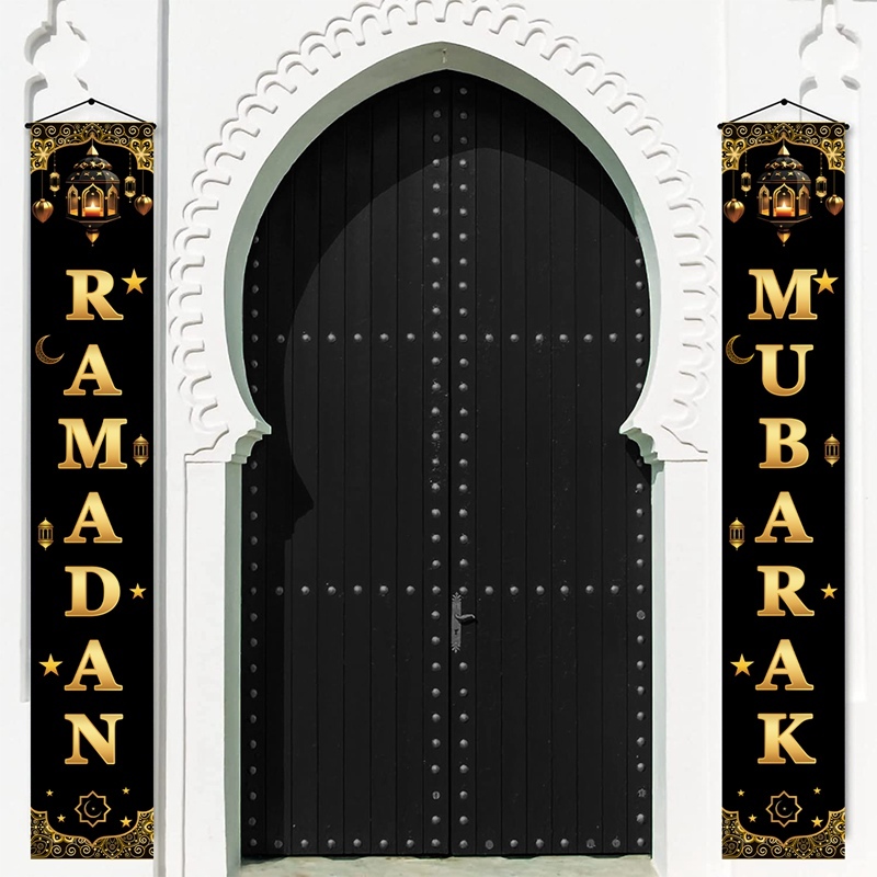 180*30cm Ramadan MUBARAK Door Banner Ramadan Kareem Backdrop Hari Raya ...