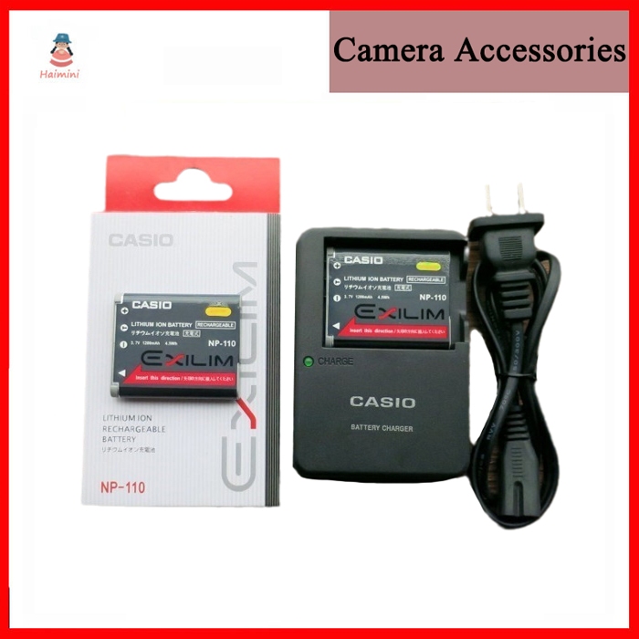 Casio EX-FC200S ZR10 ZR15 ZR20 Z2000 camera NP-110 battery + charger ...