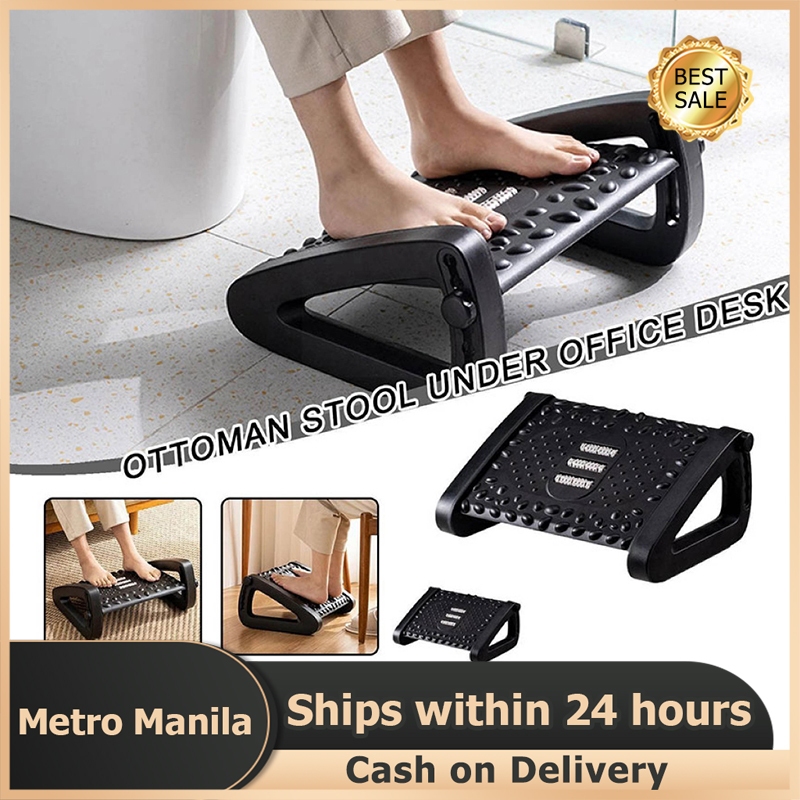 Ready Stock Ergonomic Footstool 6-level Height-adjustable Office ...