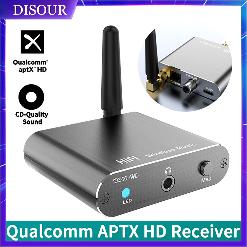 DISOUR CSR Wireless Receiver APTX-HD Bluetooth 5.2 HiFi Stereo Audio ...