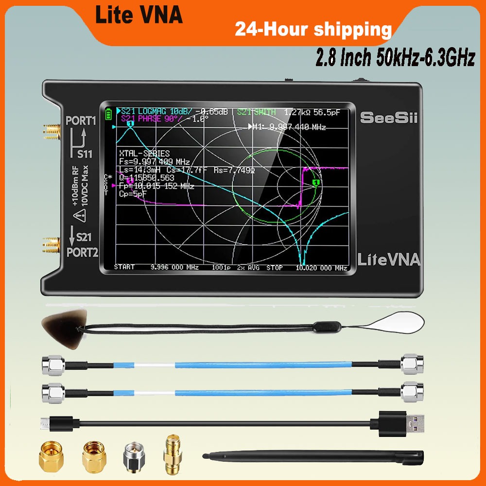 LiteVNA 4 inch 50kHz-6.3GHz Vector Network Analyzer Antenna Analyzer HF ...