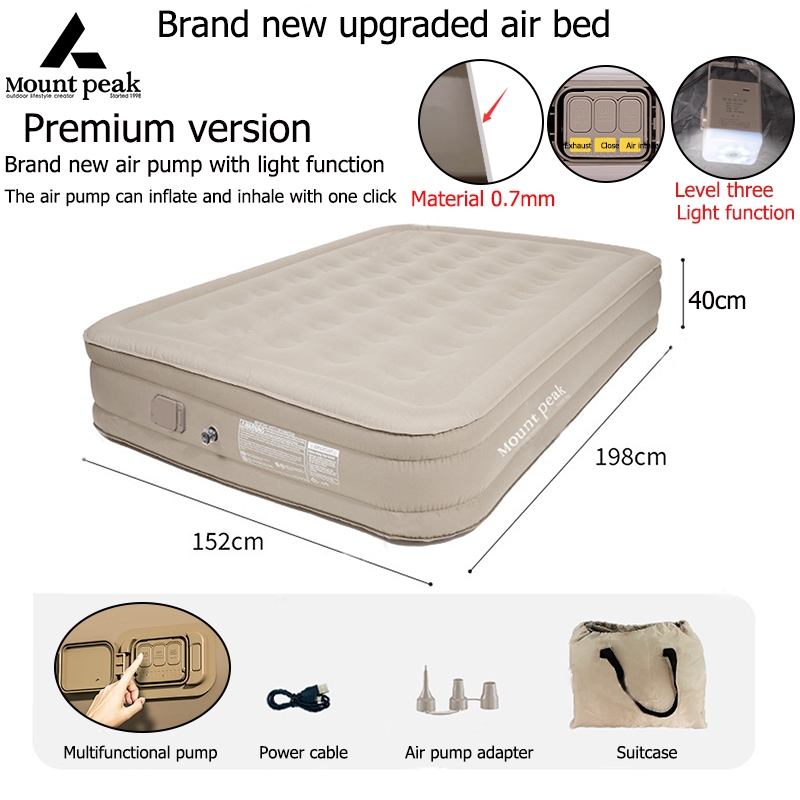 Mount Peak Portable Air Bed Automatic Inflatable Mattress Bed | with ...