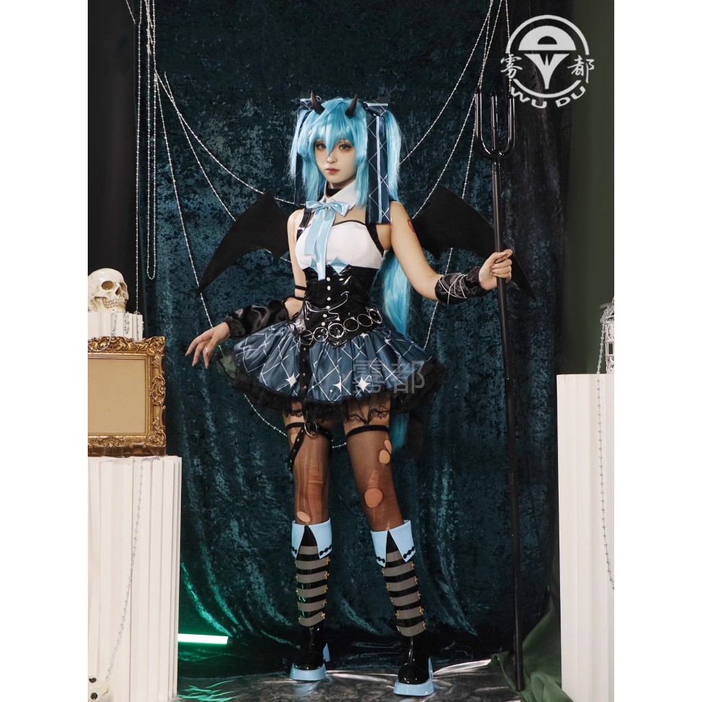 【Ready Stock】WUDU Hatsune Miku Cosplay Costume Little Devil Corset ...