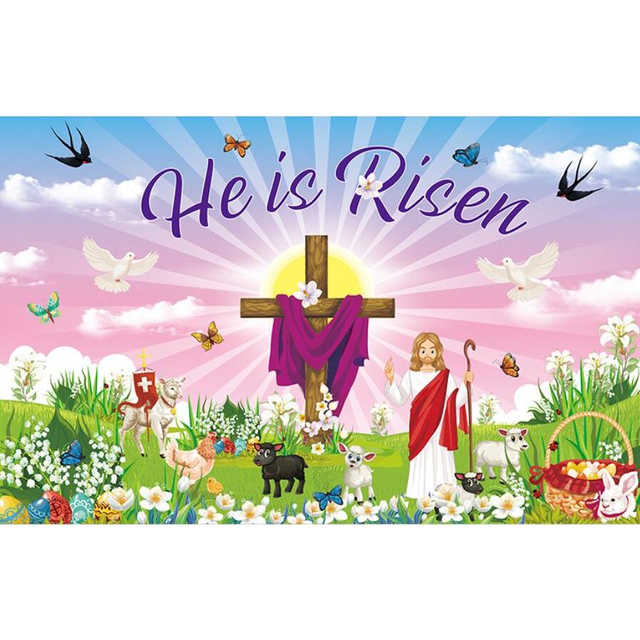 He is Risen Photography Backdrop for Easter Eggs Background Atmosphere ...