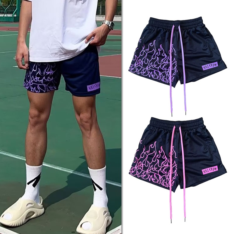 Men's Mesh Shorts Trend Hip Hop Street Shorts Above The Knee Summer ...
