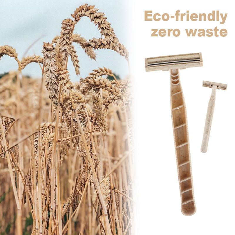 EZ Eco-friendly Disposable Safety Razors with Wheat Straw Handles for ...