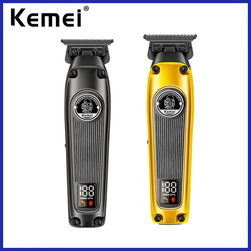 Kemei Professional Barber Cordless Hair Trimmer Brushless Motor Edgers ...