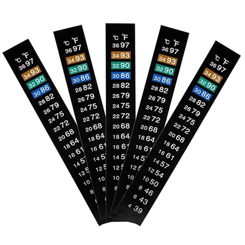 Stick On Thermometer Strip Digital Aquarium Thermometer Sticker for ...