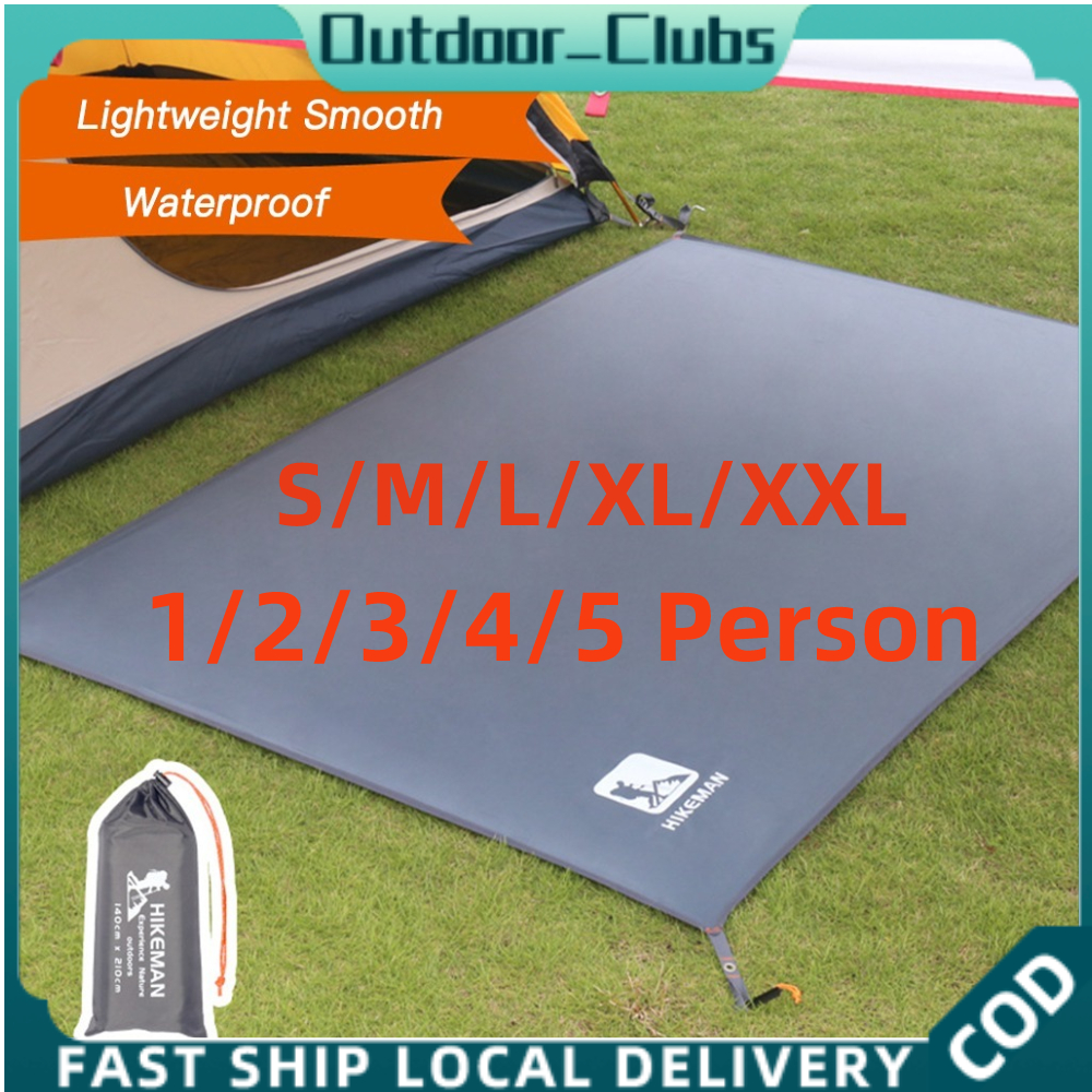 【S-XXL】 HIKEMAN Waterproof Camping Tarp Thicken Picnic Mat for 1-5 ...