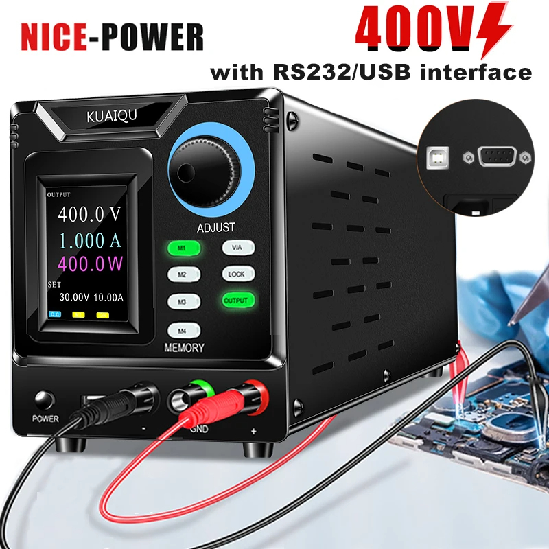 RS232/USB Programmable Switching DC Power Supply 400V 1A Adjustable 30V ...