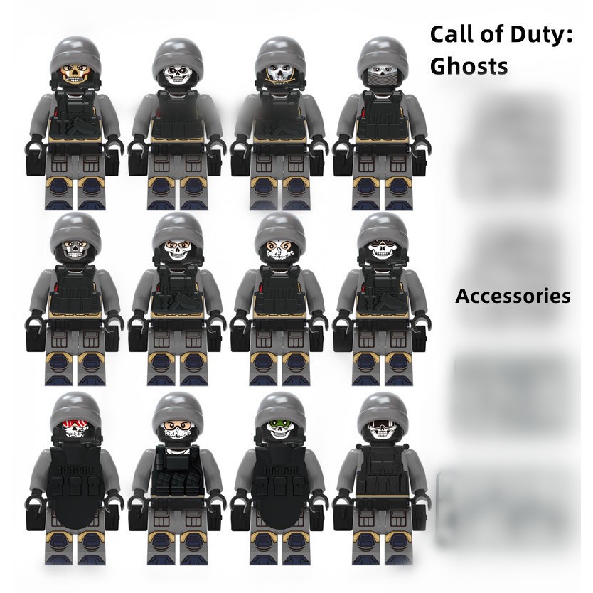 Ghosts Military Gaming Series 12pcs/set Minifigures Building Blocks ...