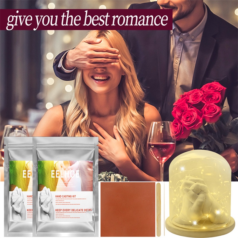3D Hands Mold Casting Kit Clone Powder Model Powder Valentine's Day ...