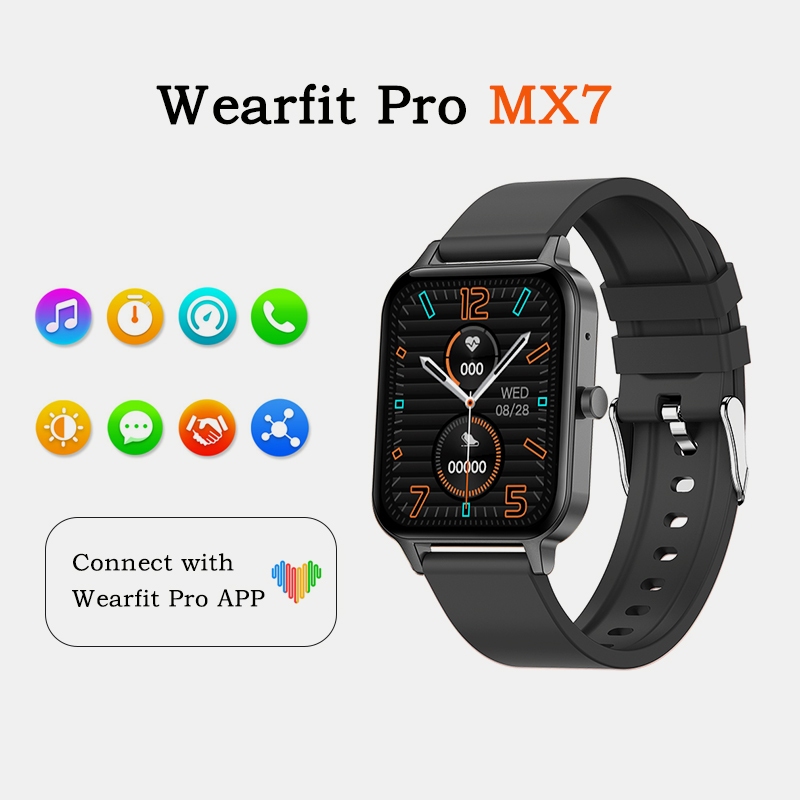 Wearfit Pro Smart Watch MX7 for Bluetooth Calling and Step Counting Depth Waterproof | Shopee ...