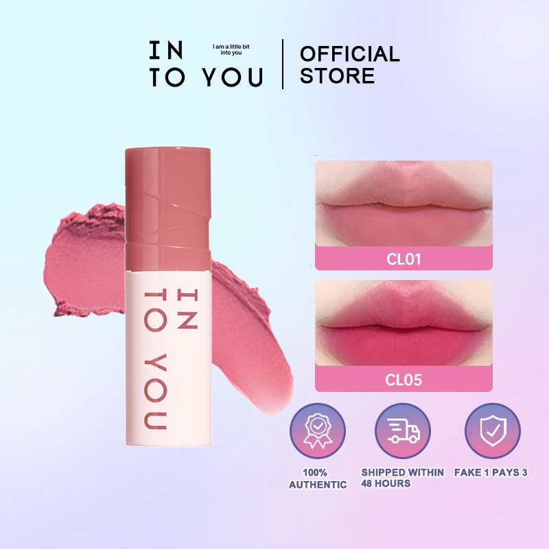 INTO YOU Cool Tone Lip & Cheeks Mud Lipstick Matte Matte Surface Water ...