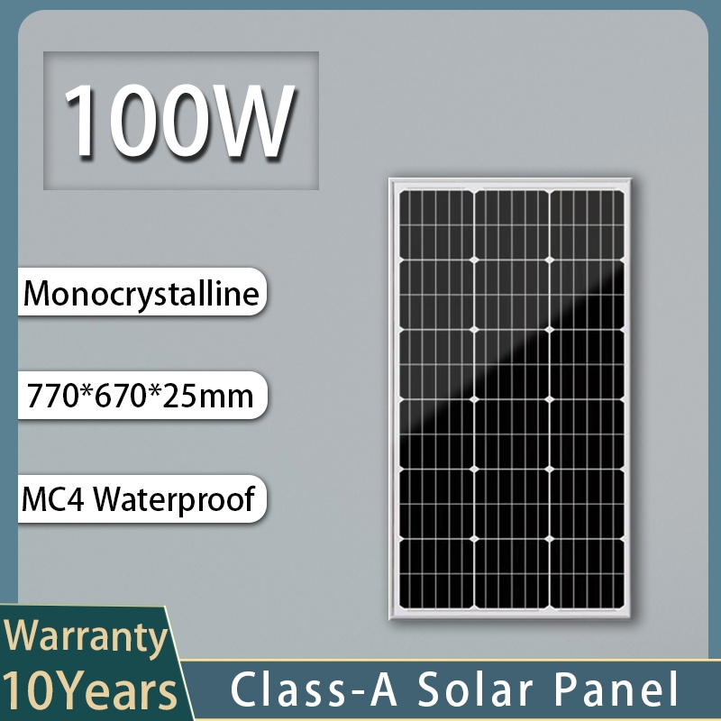 100W MONO solar panel green new energy Generate 0.6kWh a day 10 year ...