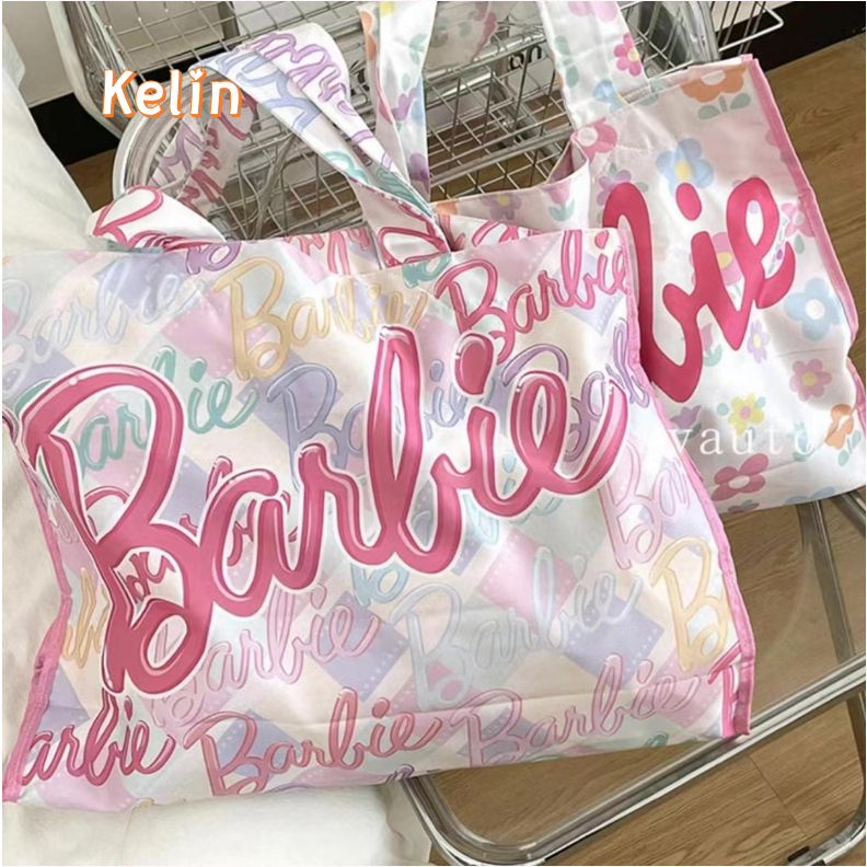 [Ready store] Barbie Tote Bag Pink Fashion Cute Hot Girl Shoulder Bag ...