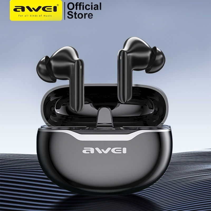 Awei T50 True Wireless Earbuds HiFi Stereo Bluetooth Earphone ENC Noise ...