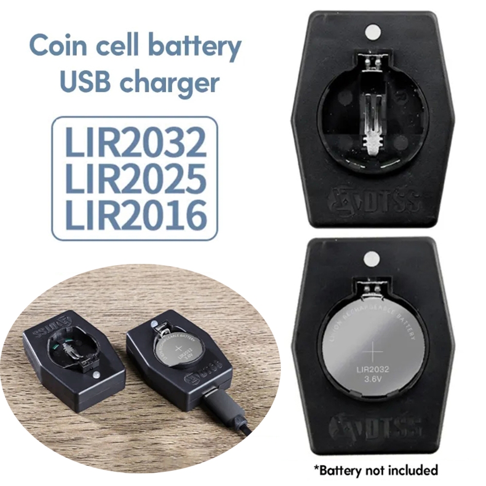 Rechargeable Button Battery Charger with TypeC Cable for LIR2032 2025 ...