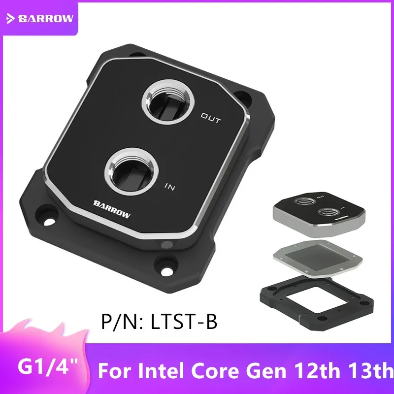 Barrow CPU Water Block Delid Die Cooler For Intel 12/13/14th Gen CPU ...