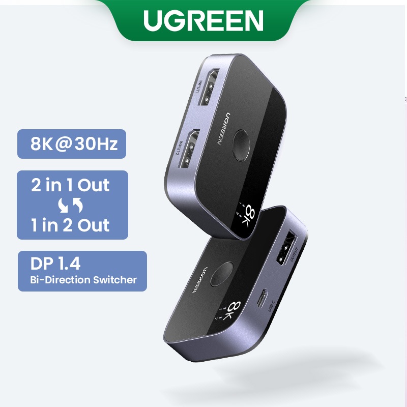 UGREEN Displayport DP 1.4 Splitter Switch 8K 4K Bi-Direction for Xiaomi ...