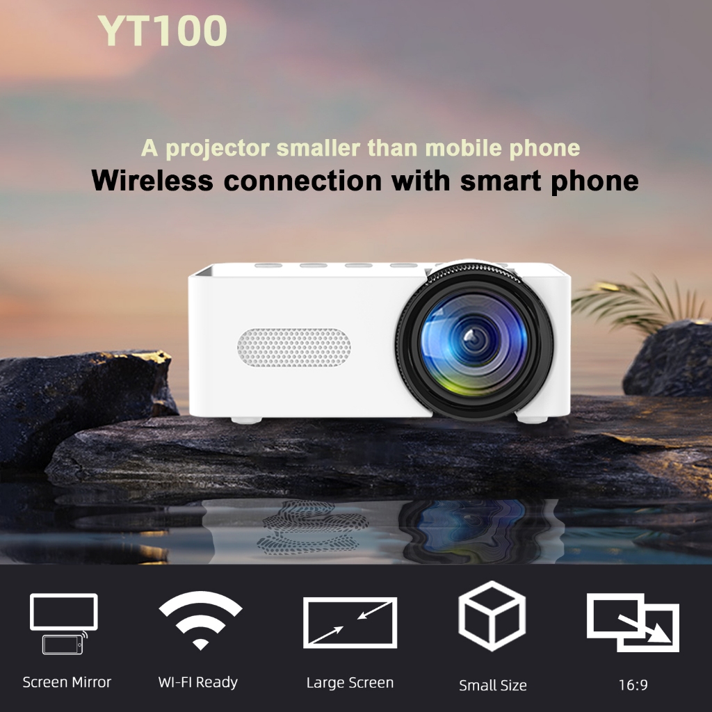 Projector Small Home Projector 1920x1080 Full HD Portable Bluetooth ...