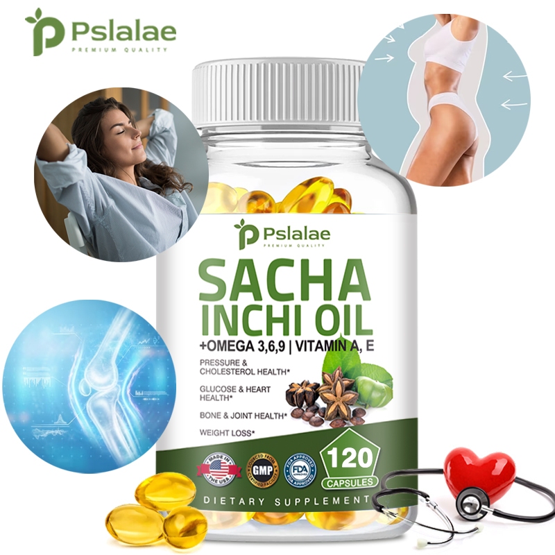 SACHA INCHI OIL - Contains Omega 3, 6, 9 and Vitamin E - Supports heart ...