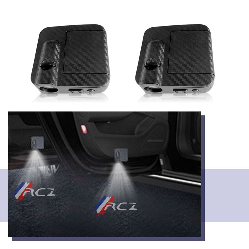 Wireless LED 1/2Pcs Car Door Badge Welcome Light Projector Lamps ...